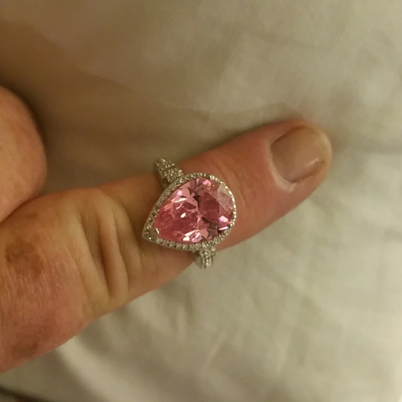 Jewelry | 6ct Pink Sapphire Topaz 925 Silver Ring 6 | Poshmark